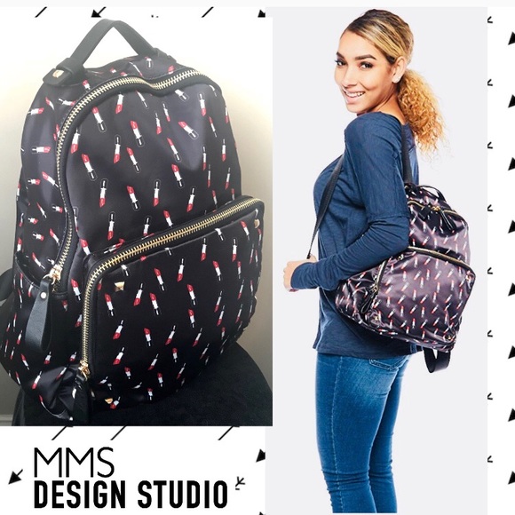 MMS Design Studio | Bags | Mms Design Studio Red Lipstick Rockstud ...